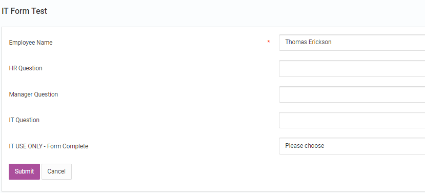 Send Form in Workflow - HRWize